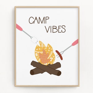 Camping Sign, Printable Camper Decor, Camping Playroom Decorations ...