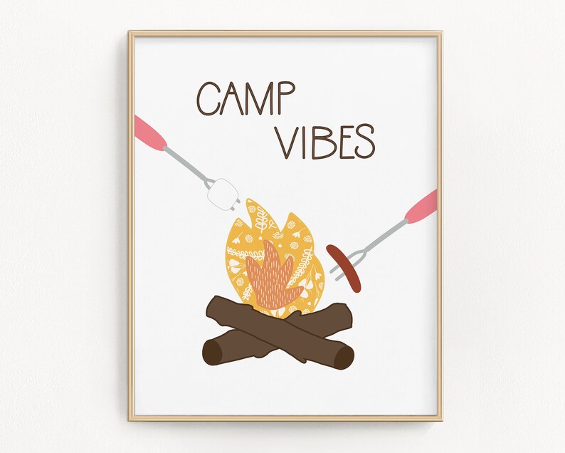 Camping Sign Printable Camper Decor Camping Playroom - Etsy