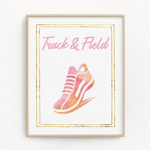Track and Field Poster, Track Athlete Gift for Girls, Teen Room Art ...