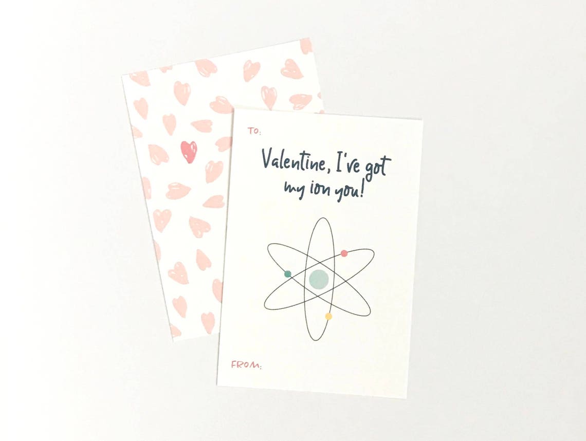 Science Valentines Day Card / Classroom Valentines / Printable | Etsy
