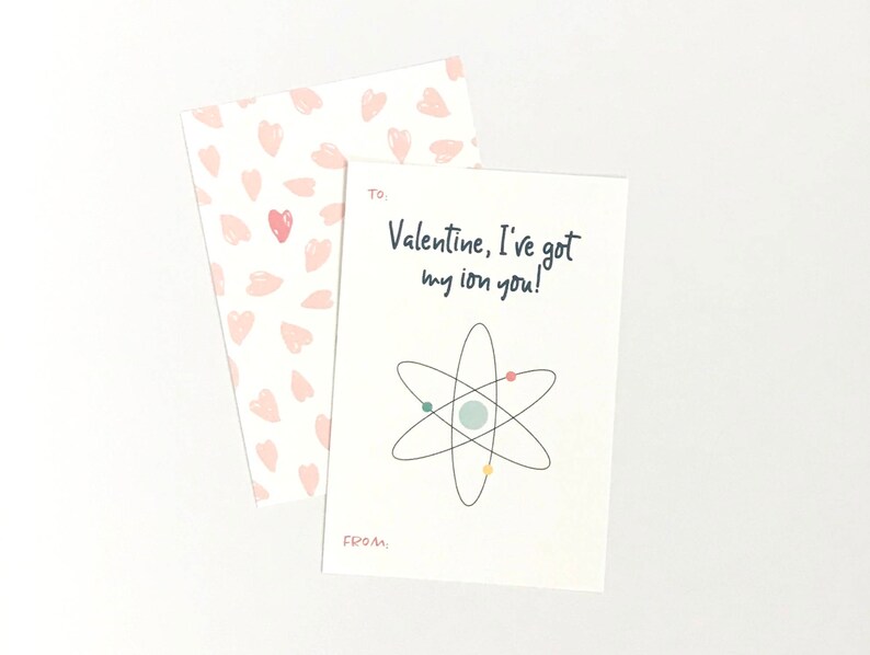 Science Valentine Card Printable Valentines Classroom - Etsy