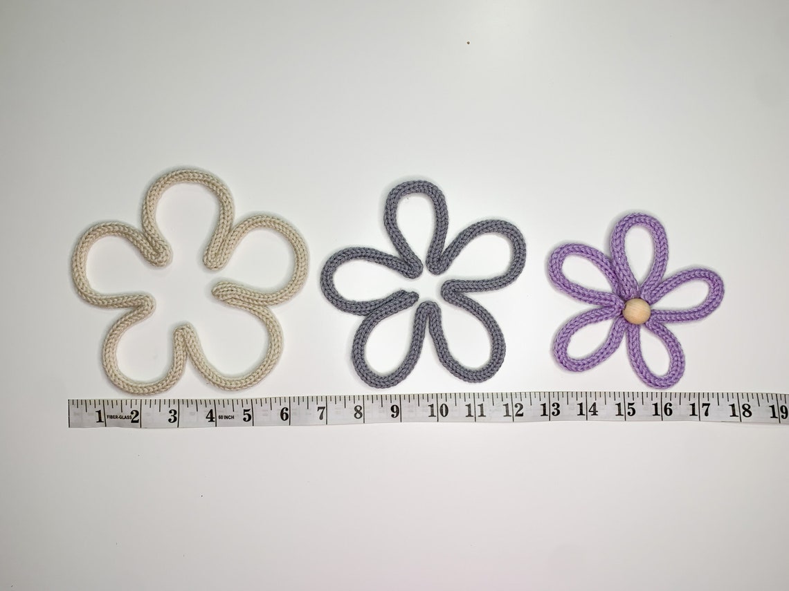 3 Pack Flower Decor // Wired Yarn Art // Wall Decor // Yarn Flower ...