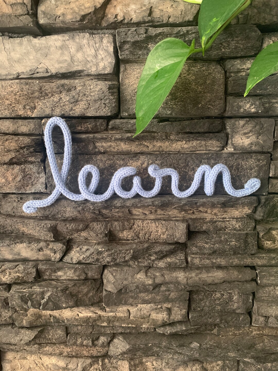 Knitted Yarn Words // Knitted Names // Wire Words // Word Decor // Yarn ...