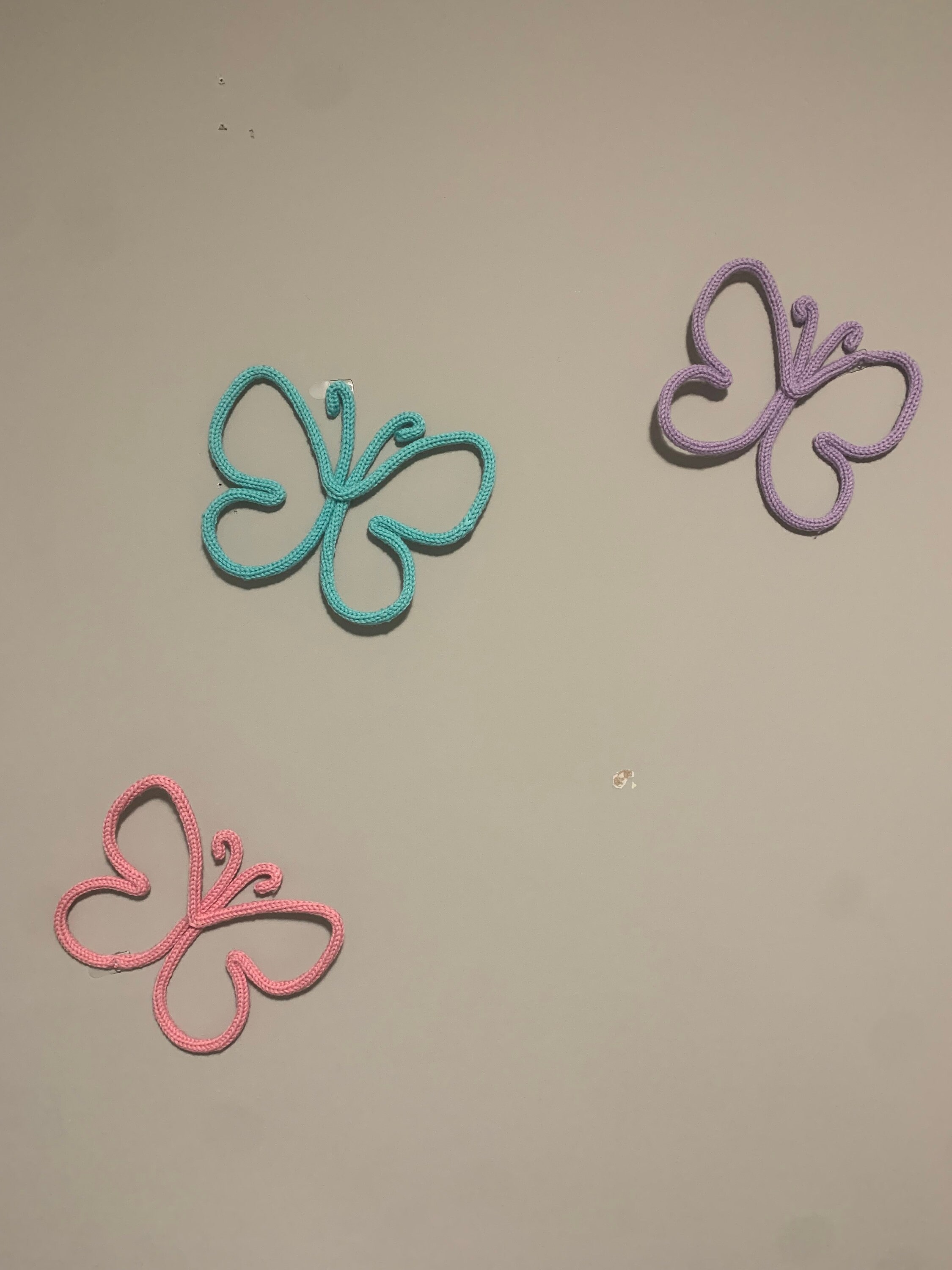 3 Pack Butterfly Decor // Wired Yarn Art // Wall Decor // Yarn ...