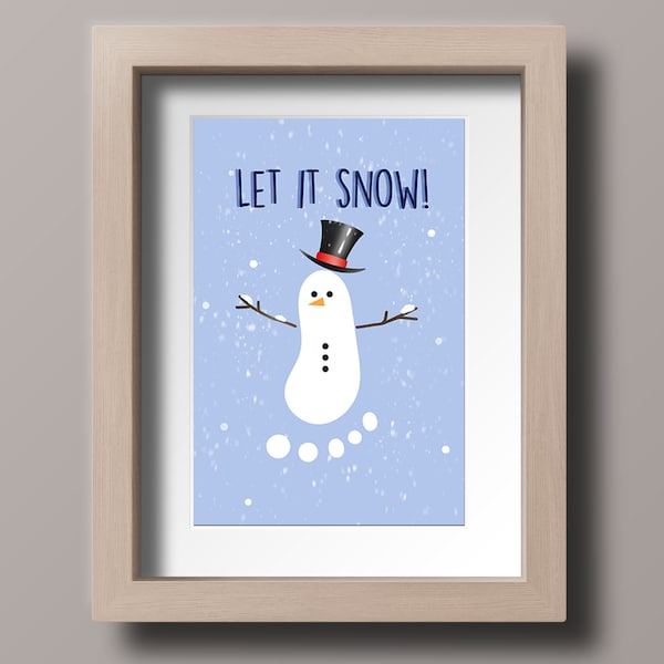 Snowman Handprint Art - Etsy