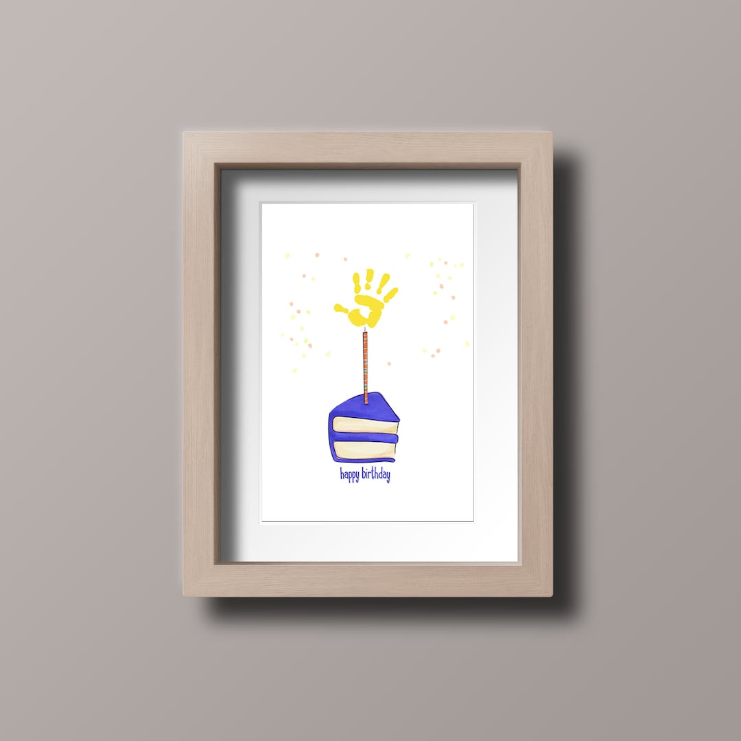 Birthday Fingerprint Art | Footprint and Handprint Stamp Art | Children ...