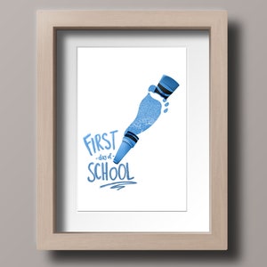 First Day of School Art | Back to School Handprint Art | Coloring ...