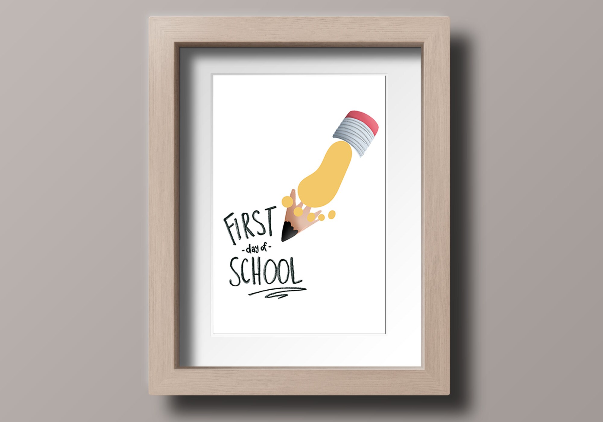 First Day of School Art | Back to School Handprint Art | Drawing ...