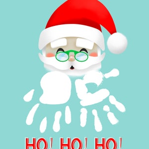 Christmas Santa Art | Christmas Holiday Handprint Art | Santa Claus ...