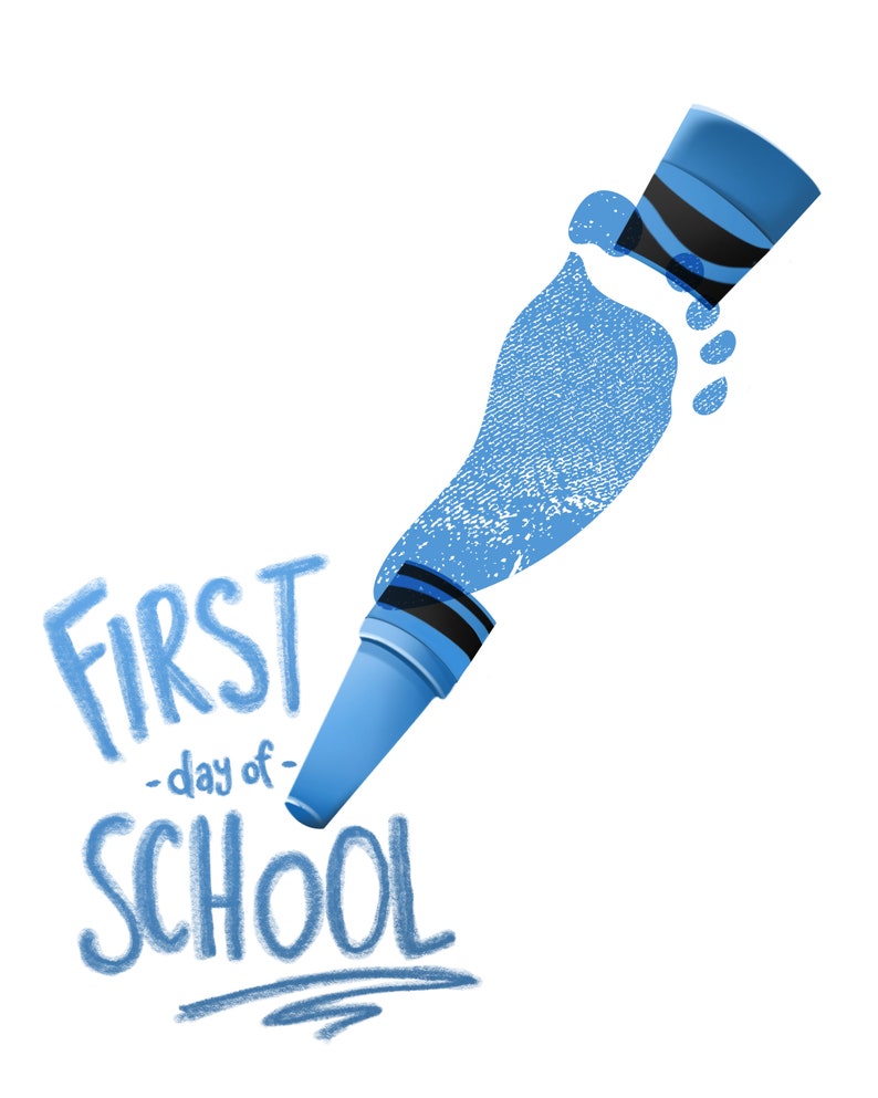 First Day of School Art | Back to School Handprint Art | Coloring ...