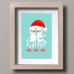 Christmas Santa Art | Christmas Holiday Handprint Art | Santa Claus ...