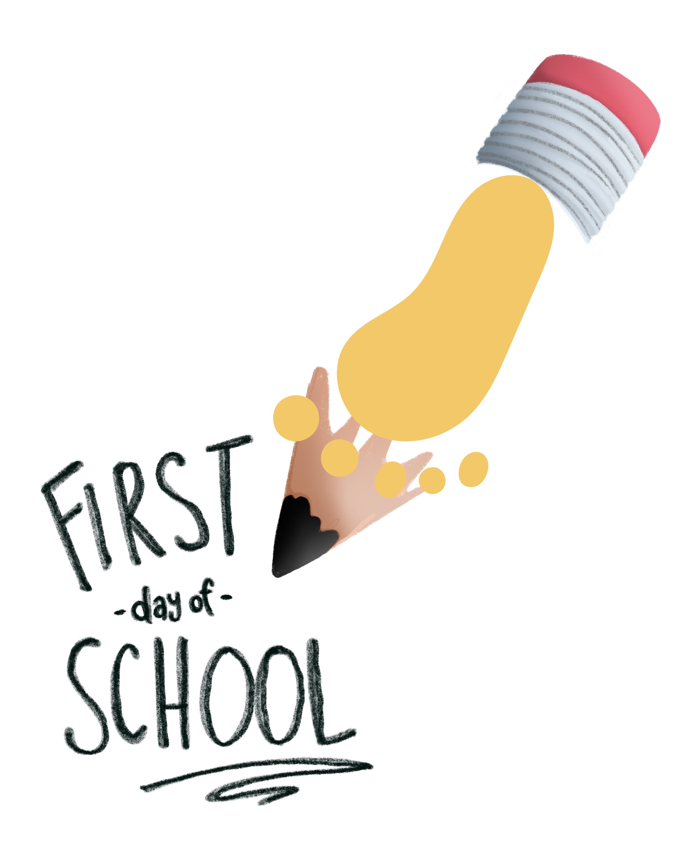 First Day of School Art | Back to School Handprint Art | Drawing ...