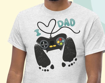 Dad Birthday Father's Day Handprint Art Video Game Footprint Stamp Art ...