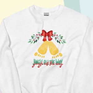 Jingle Bells Sweater | Christmas Handprint Sweatshirt | Holiday Bells ...