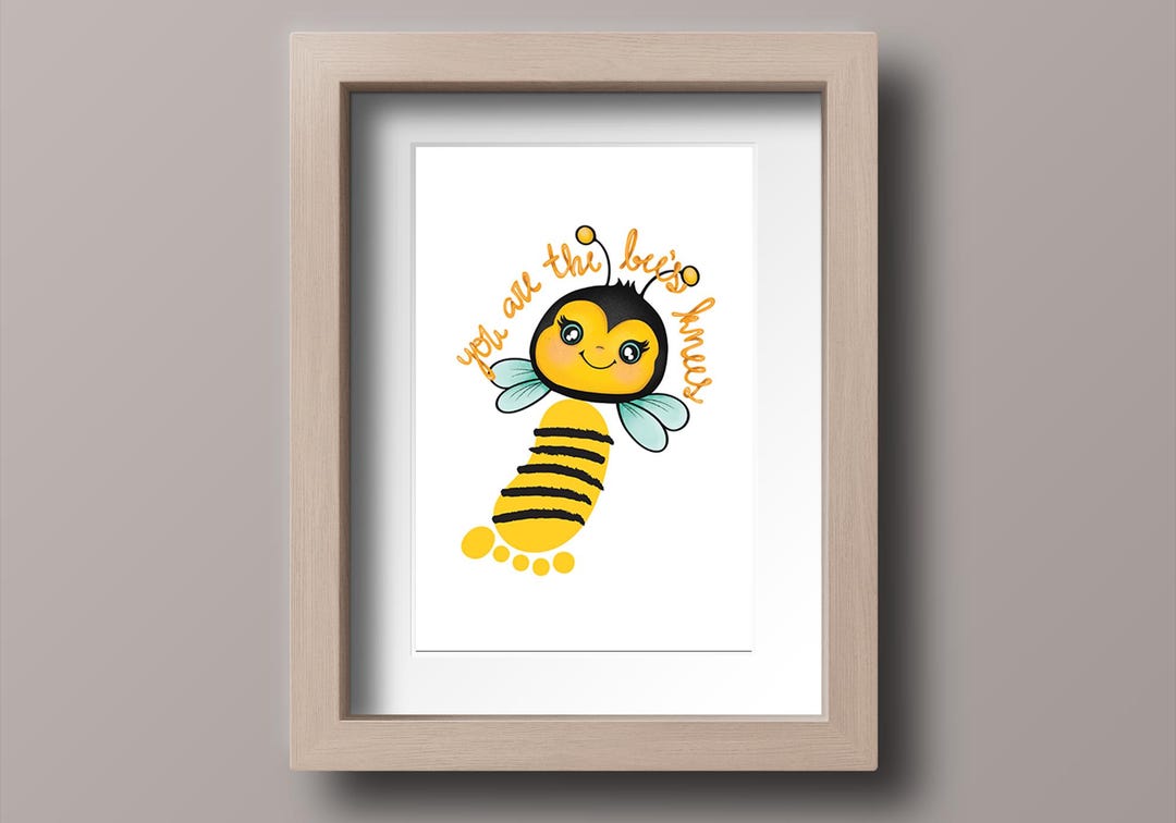 You Are the Bees Knees Footprint Art | Homemade Gift for Mother's or ...