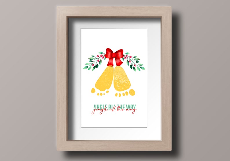 Christmas Bells Footprint Art | Holiday Handprint Craft (digital ...
