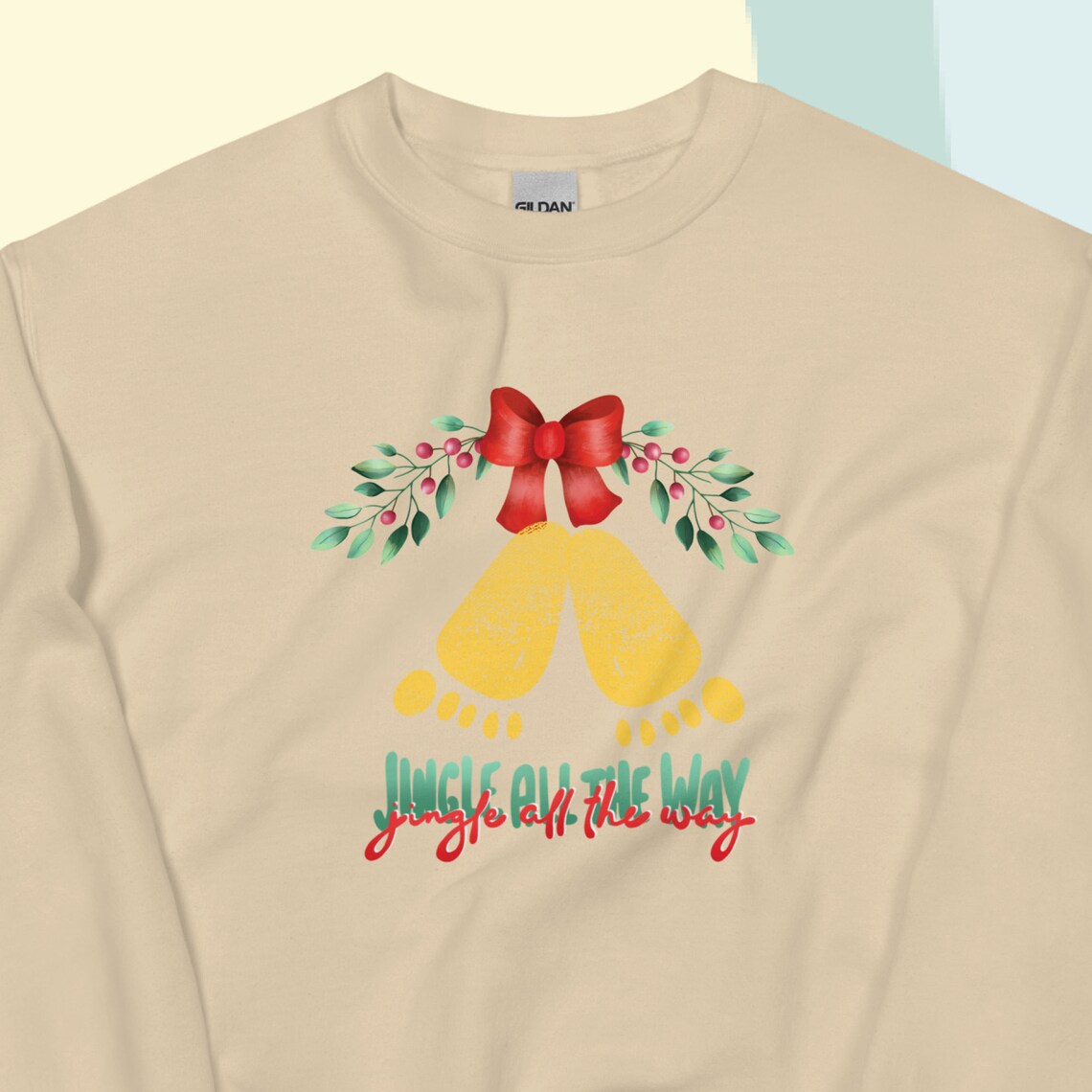 Jingle Bells Sweater | Christmas Handprint Sweatshirt | Holiday Bells ...