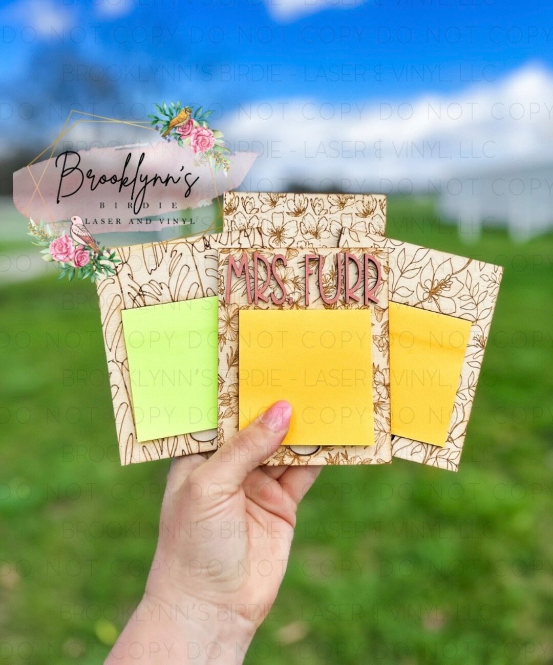 Sticky Note Pad Holder, Desk Note Pad Holder, New Job Gift ...