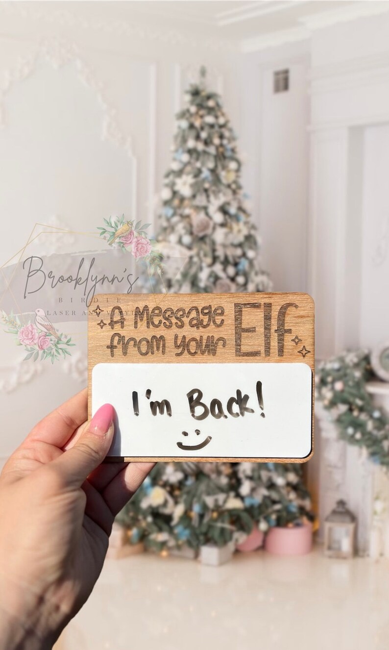 Digital File ONLY SVG Laser Cut File Elf Dry Erase Board - Etsy
