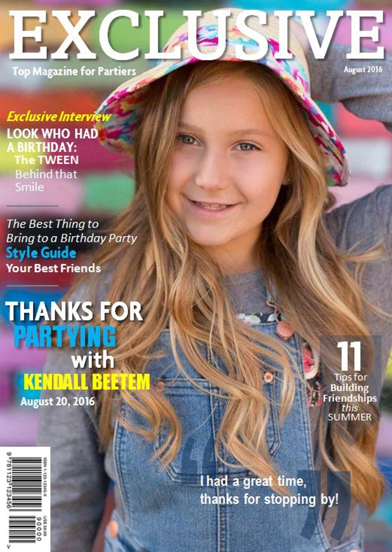 Personalized Magazine Cover DIGITAL File Birthday Keepsake or Thank You ...