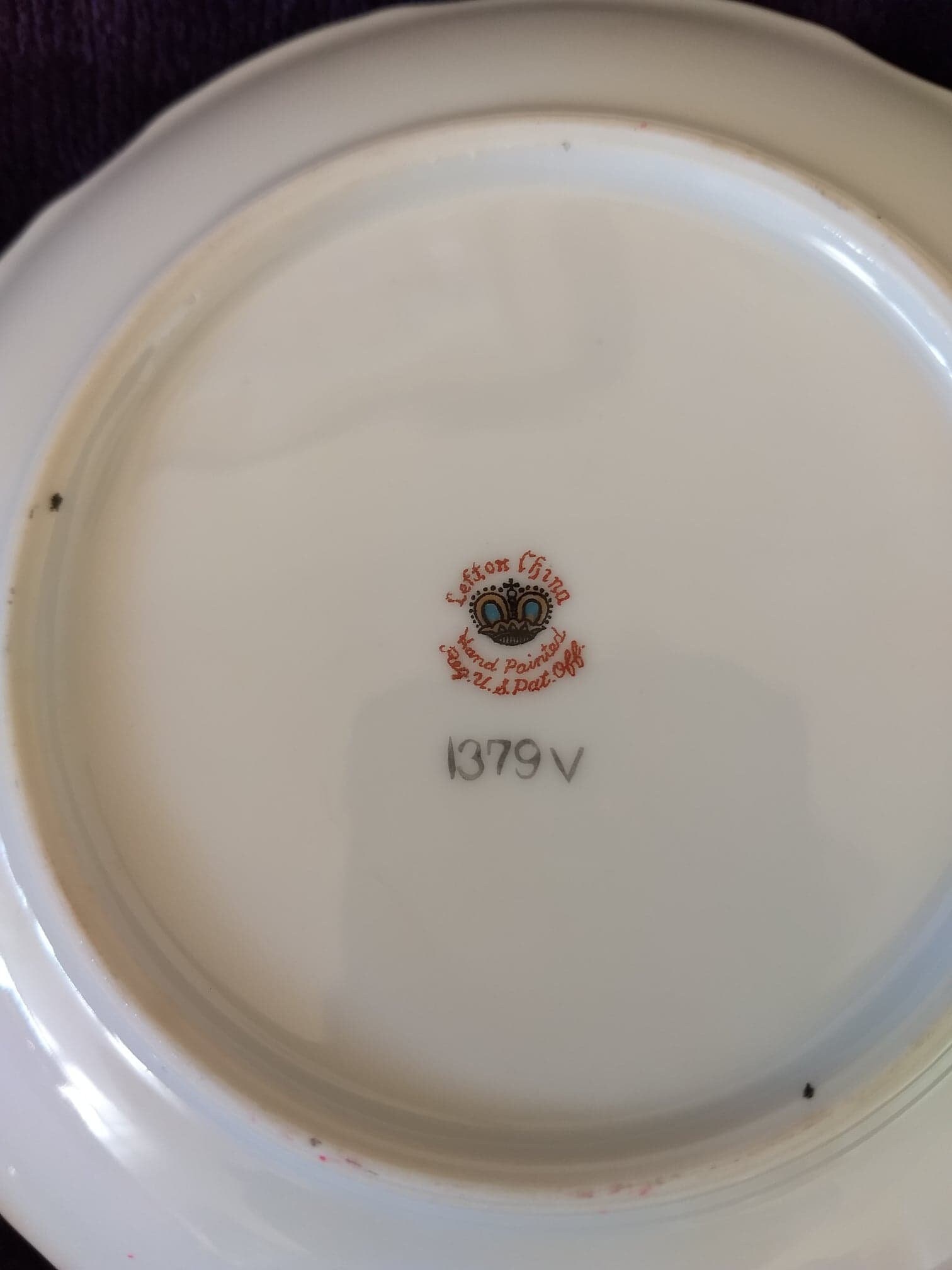 Vintage Lefton China Hand Painted Nappy Plate, Japan, Purple Violets ...