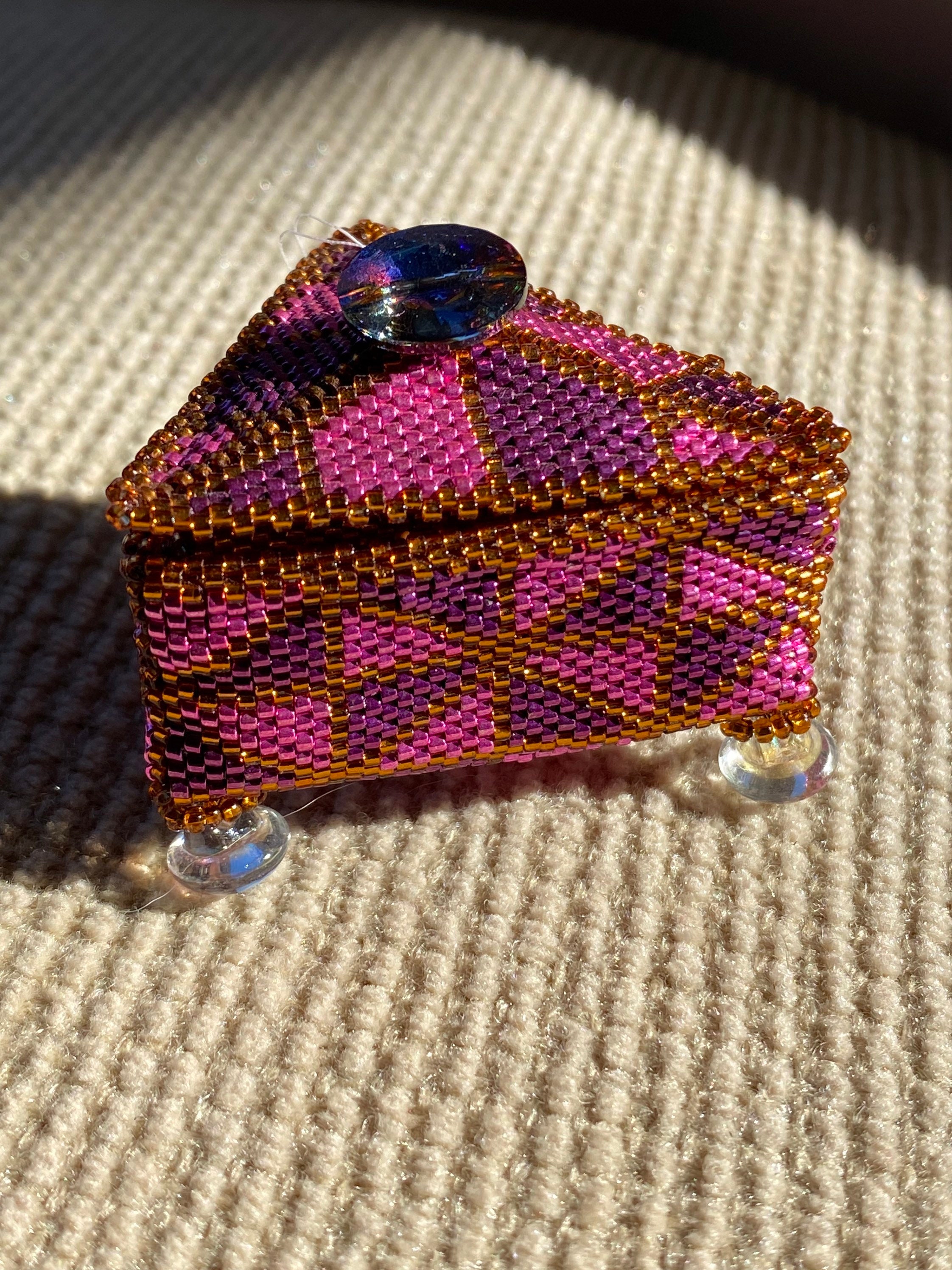 Triangle Miniature Beaded Box - Etsy