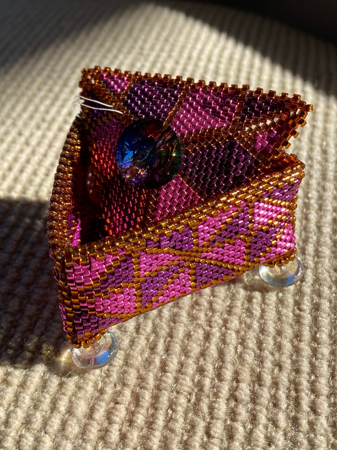 Triangle Miniature Beaded Box - Etsy