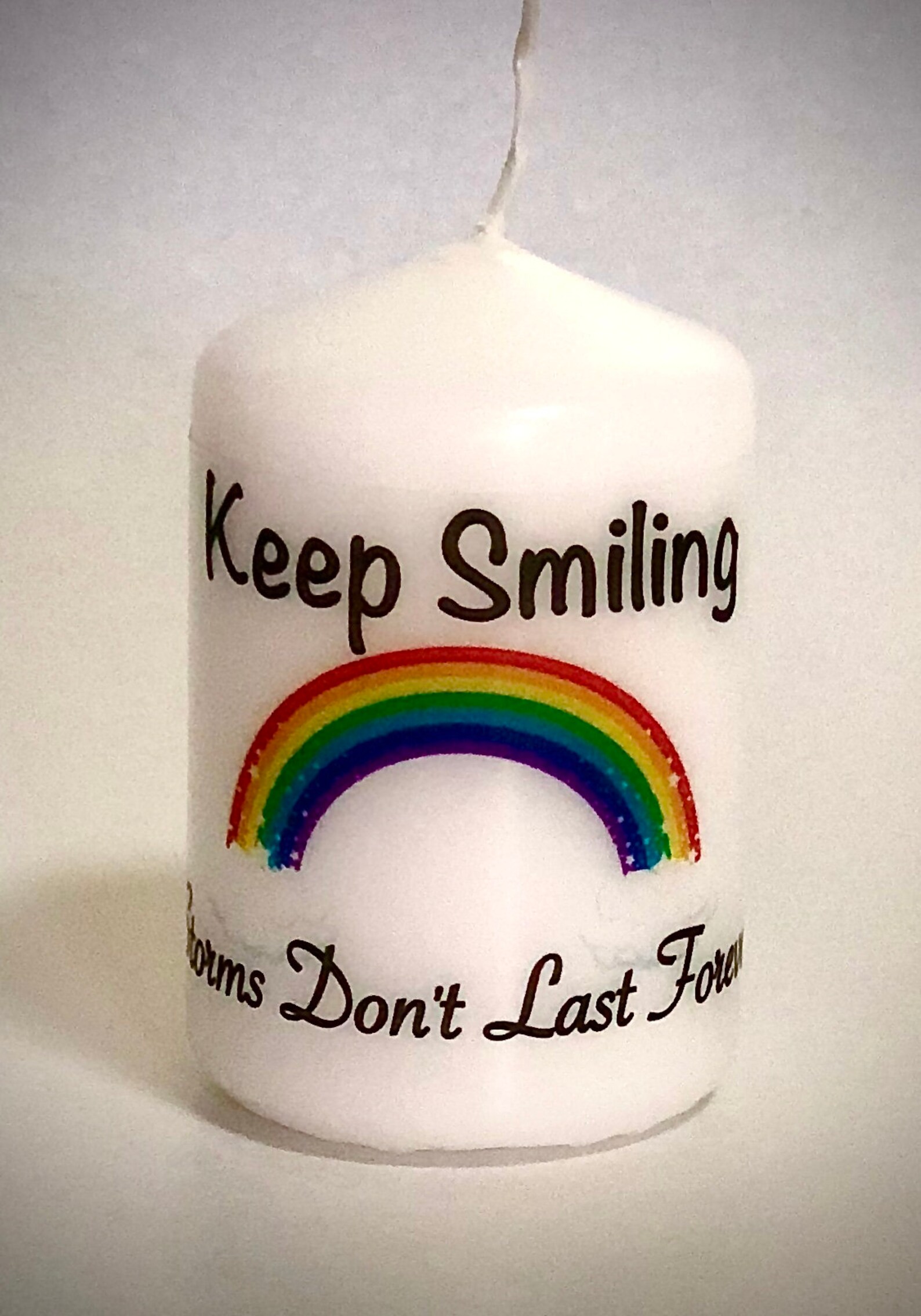 Rainbow Candle, Keep Smiling, Perfect Gift, Mini Candle - Etsy