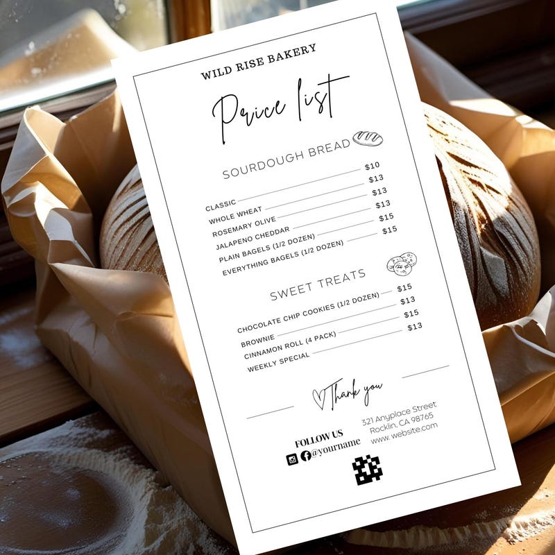 Menus for the Cottage - Etsy