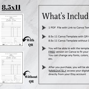 Bakery Order Form | Cottage Law Bakery Templates | Editable Invoice ...