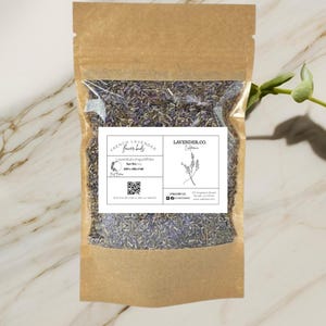 Lavender Flower Buds Label Template | Editable Canva Sticker |printable ...