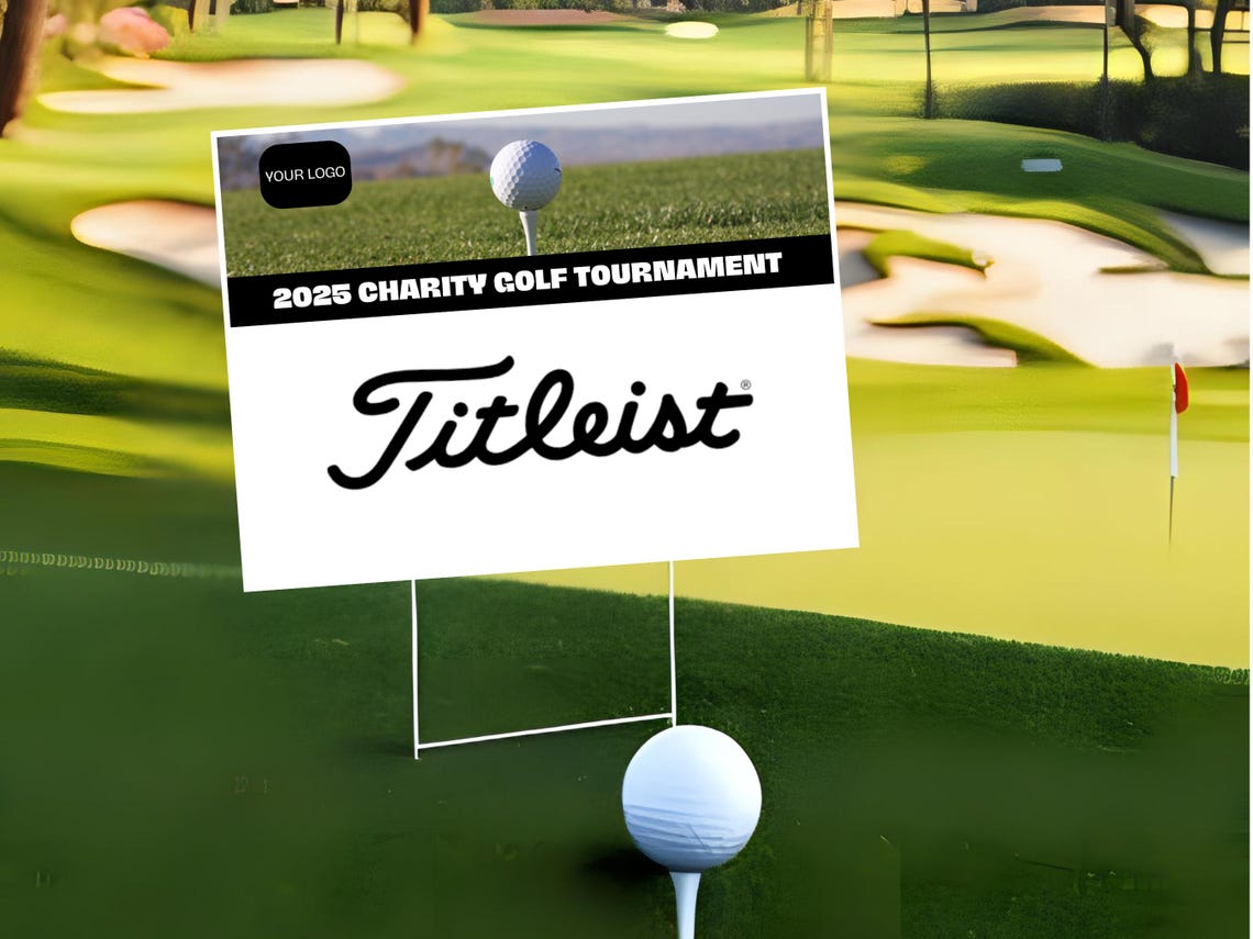 Golf Tournament Sponsor Sign Canva Template | Editable Hole Sponsor ...