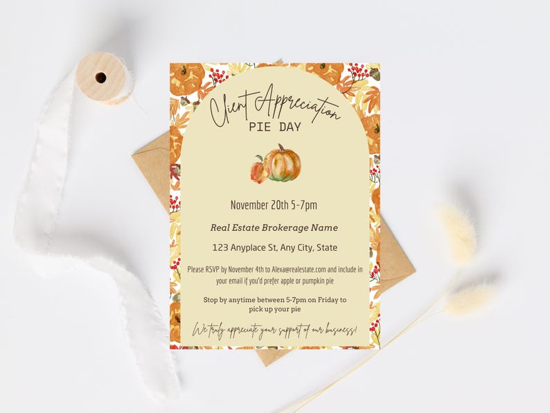 Client Appreciation, Editable Pie Day Invitation, Pie Party Invitation ...