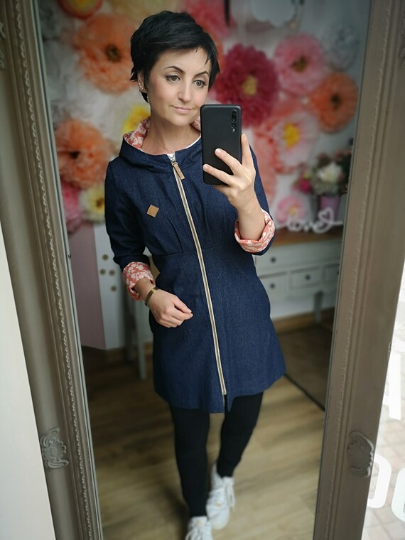 MEKO® sommy Parka in Jeans With Hood Ladies - Etsy