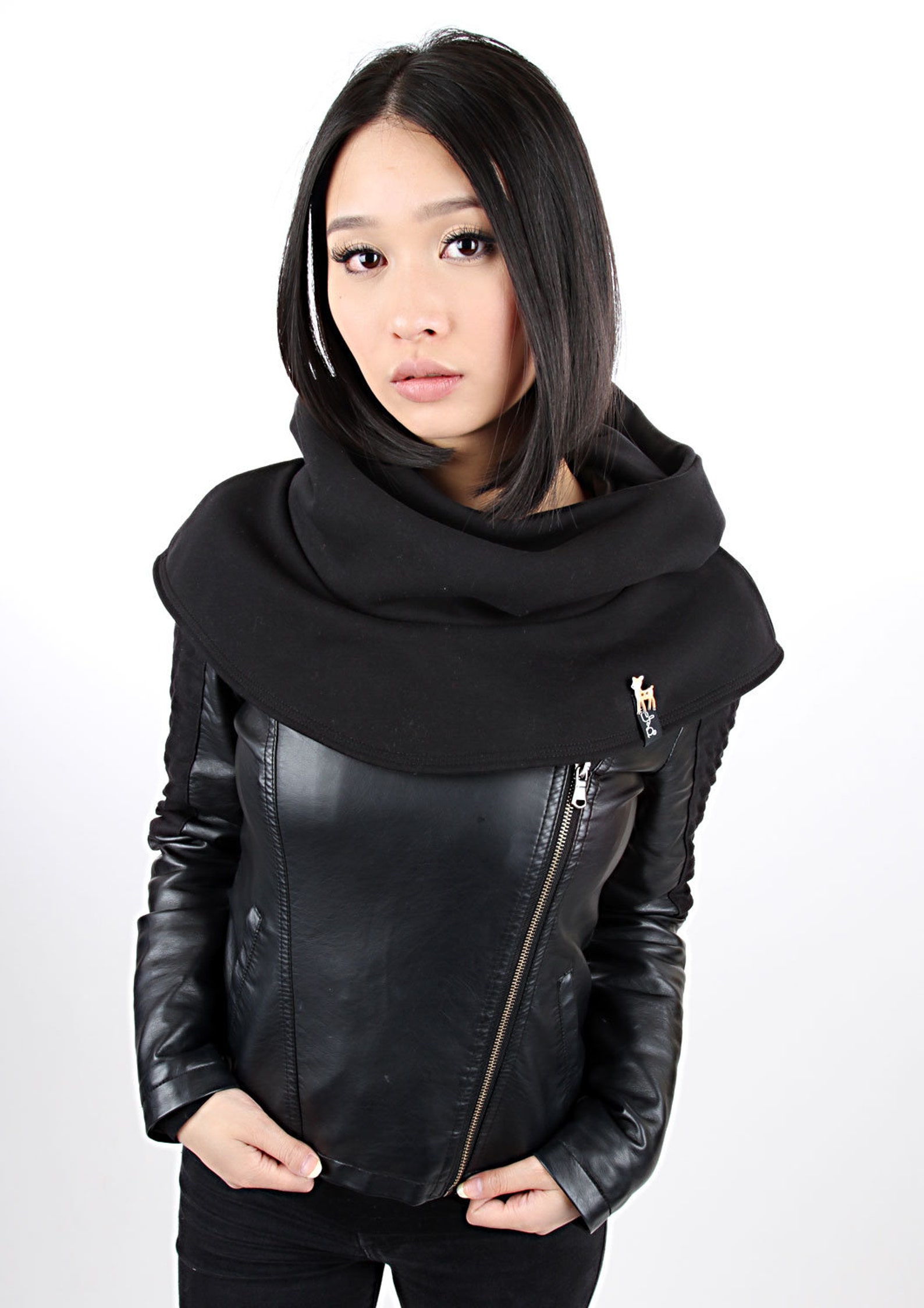 MEKO® Hooded Hat Women's Black Cap Cape Toadstool | Etsy