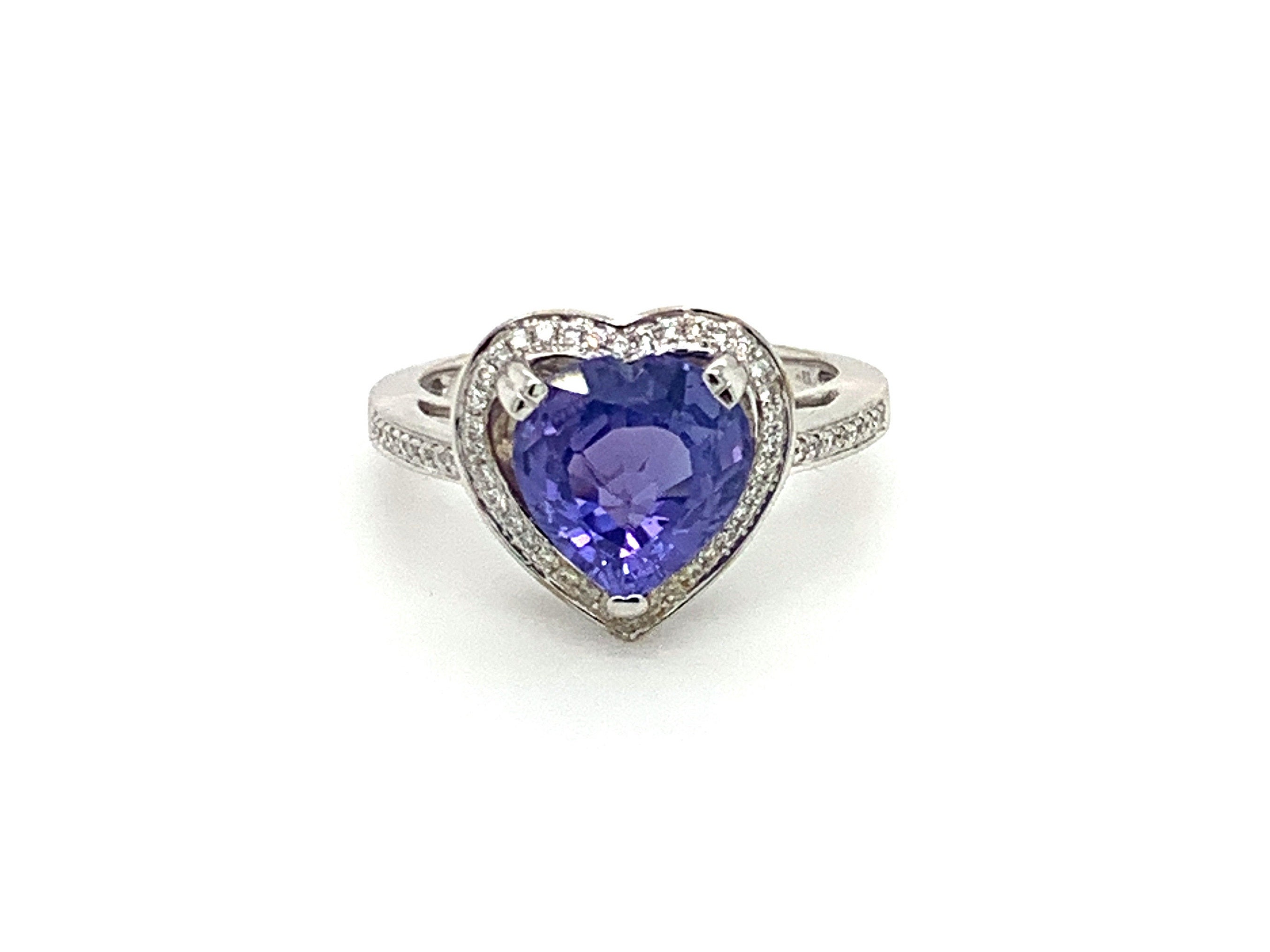 Rare Sapphire Ring Heart Shaped Sapphire Engagement Ring | Etsy