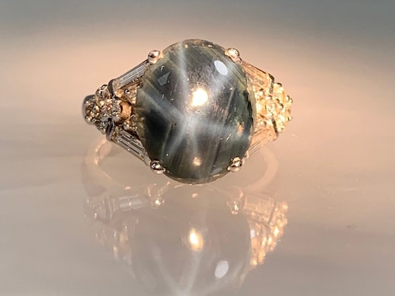 Star Sapphire Ring, Star Sapphire Ring for Women, Gal… - Gem