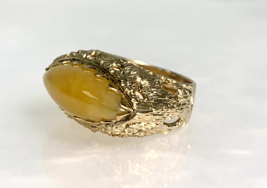 Yellow Jade Ring, Jade Ring, Jade Ring for Women, Jade Ring, Vintage ...