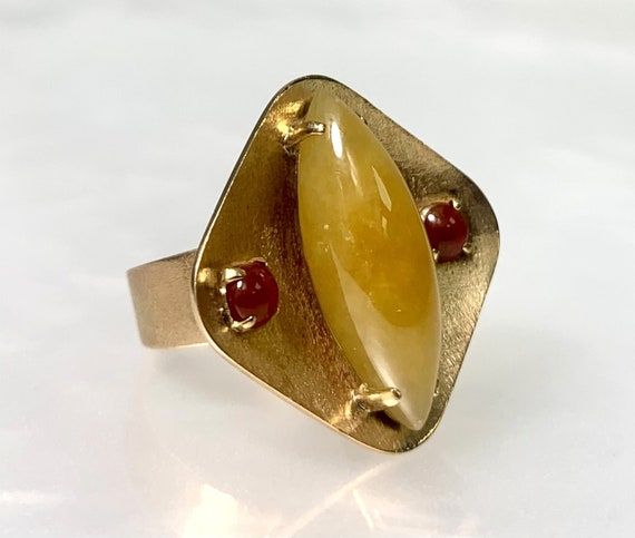 Yellow Jade Ring, Jade Ring, Jade Ring For Women, Jad… - Gem