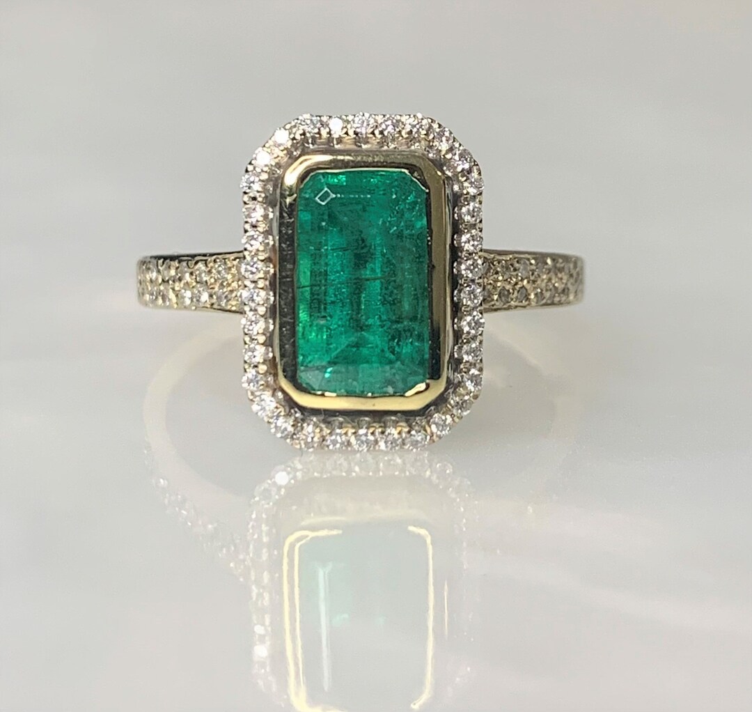 Emerald Ring for Women, Emerald Engagement Ring, Emerald Cut Ring ...