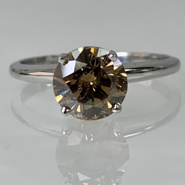 Brown Diamond Ring - Etsy
