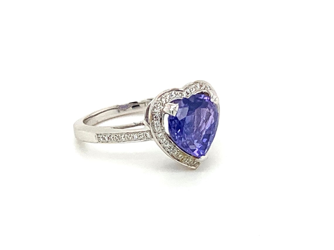Rare Sapphire Ring Heart Shaped Sapphire Engagement Ring - Etsy