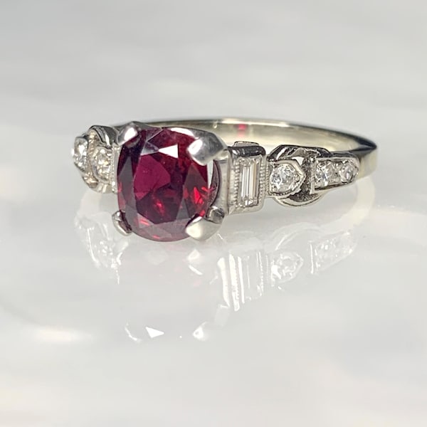 Art Deco Ruby Ring - Etsy