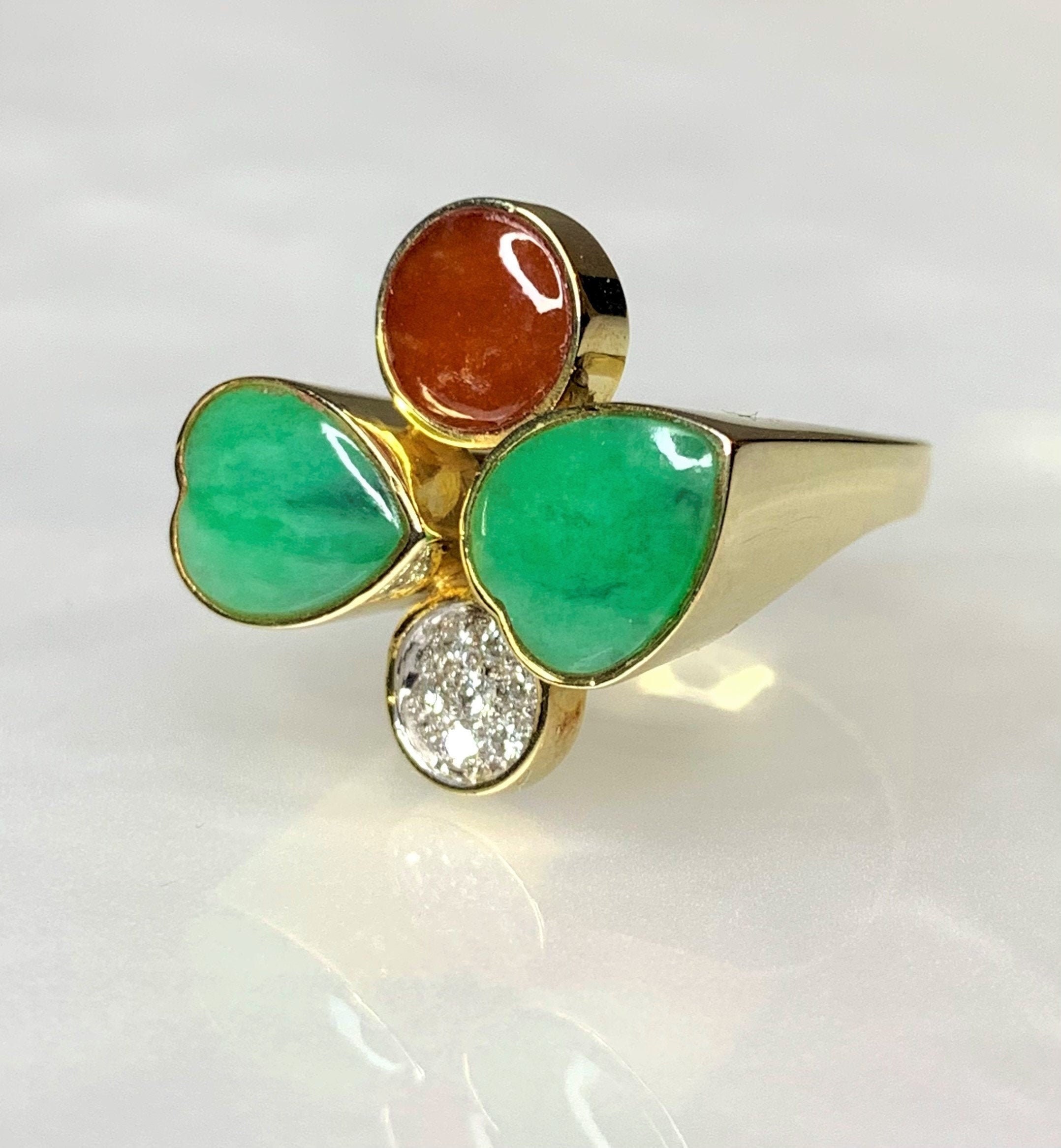 Jade Ring, Jade Diamond Ring, Jade Jewelry, Jade Rings for Women ...