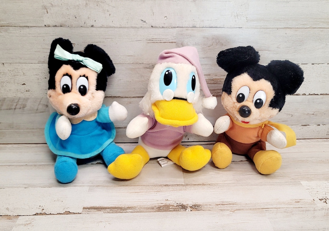 Mickey Mouse & Friends Vintage Stuffed Animals. Christmas Carol. Mickey ...