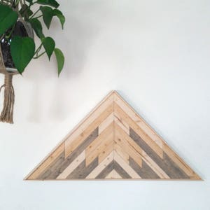 Triangle wood | Etsy