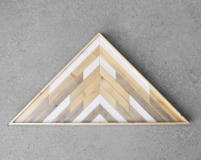 Wood Wall Art Triangle Wood Wall Art Wood Mountain Wall Art Wooden ...