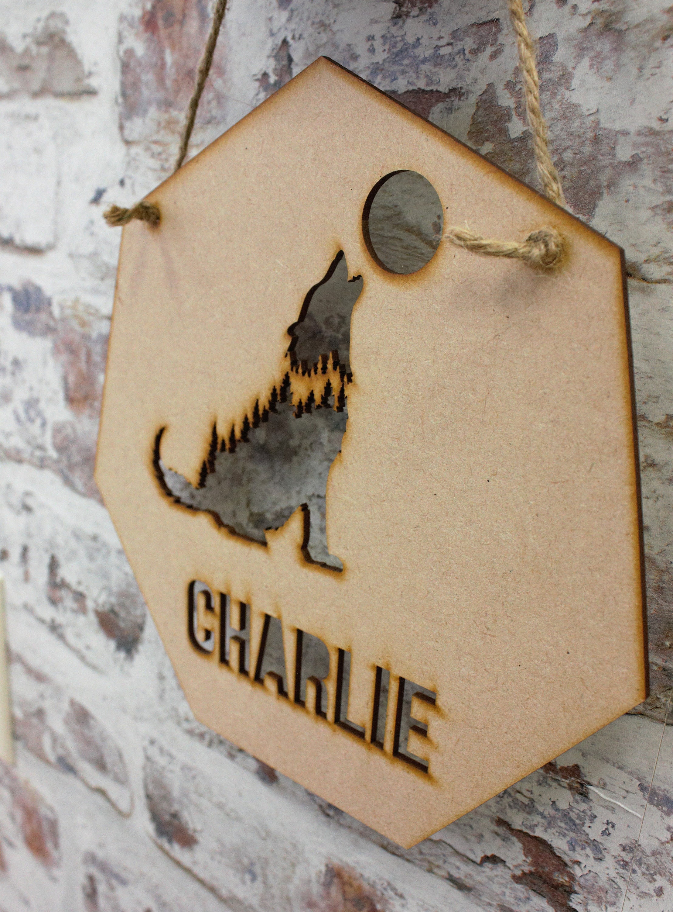 Geometric Shaped Hanging Sign With Names Laser Cut File for Glowforge ...