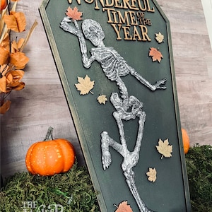 Its the Most Wonderful Time of the Year Skeleton in Fall Halloween ...