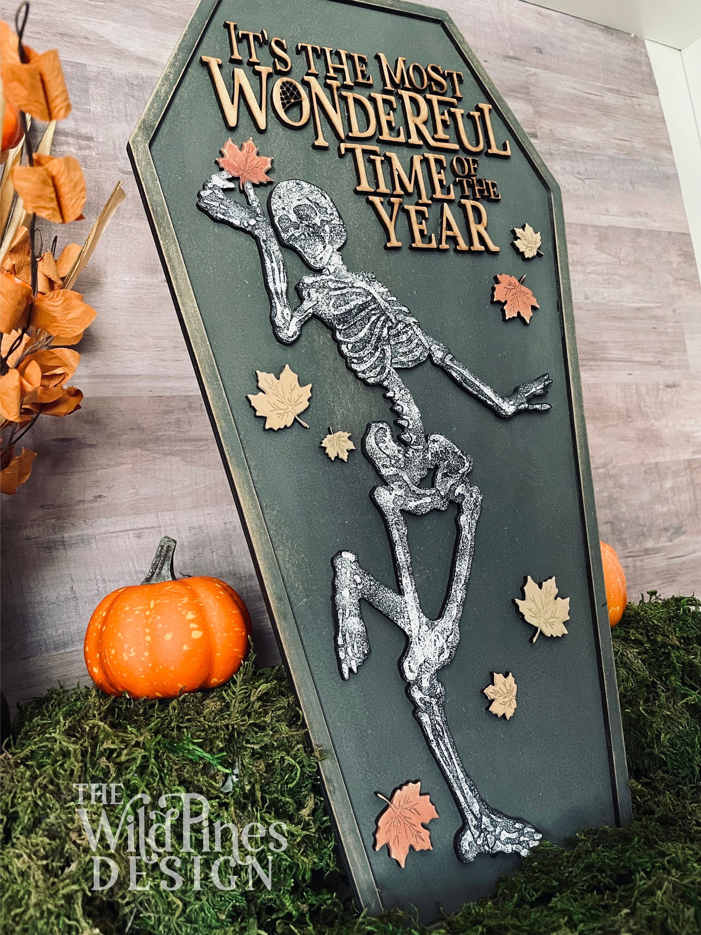 Its the Most Wonderful Time of the Year Skeleton in Fall Halloween ...